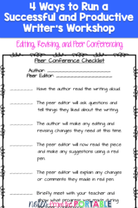 4 Strategies for A Calm and Successful Writer's Workshop - Notes from ...