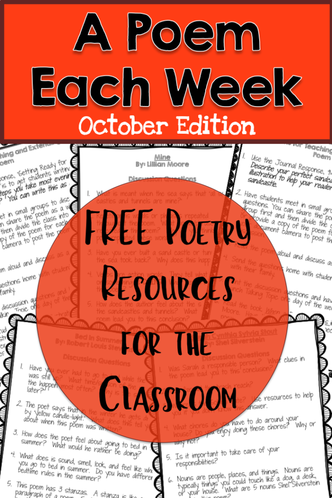 October A Poem Each Week - Notes from the Portable