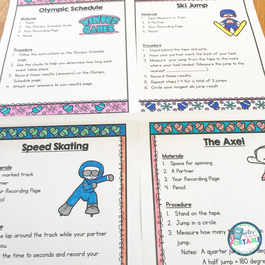 Winter Game Fun - Measurement Activities Math Center