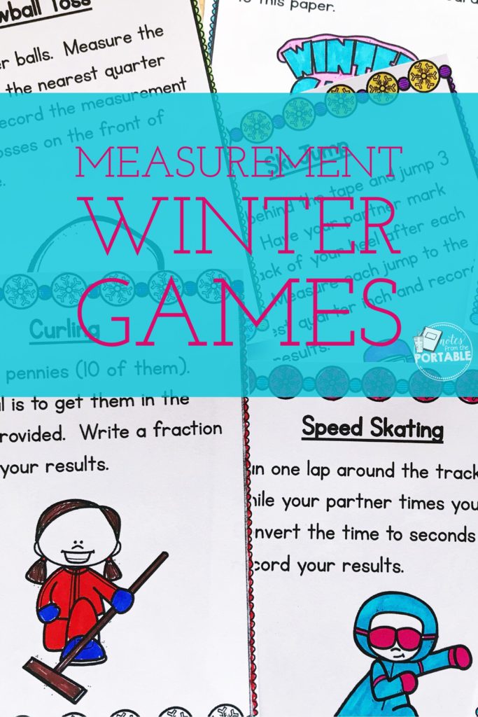 Winter Game Fun - Measurement Activities Math Center